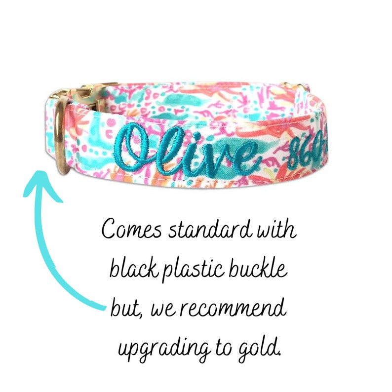 Coral Dog Collar Summer Collar Beach Dog Collar Dog Collar - Etsy