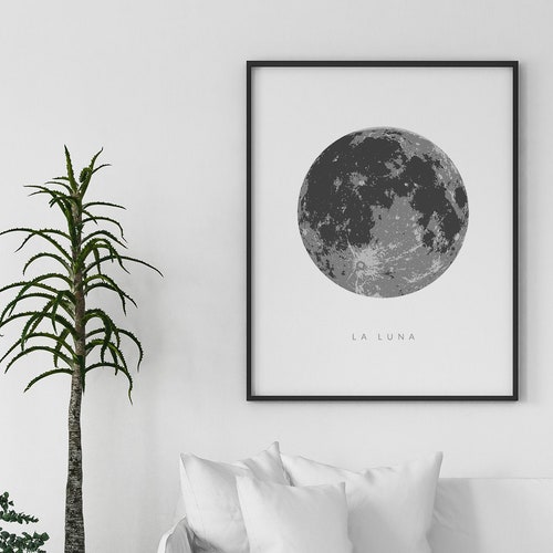 La Luna Print Extra Large Wall Art Full Moon Print La Luna - Etsy