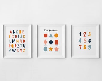 SPANISH ALPHABET POSTER Spanish Letters Chart for - Etsy