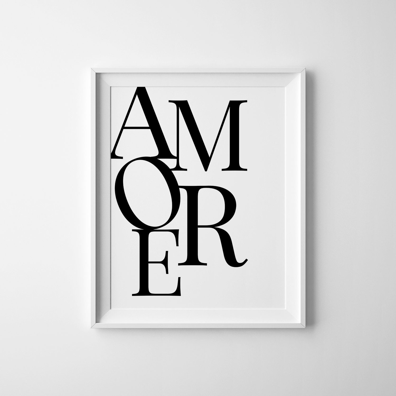 Amore Sign, Typography Wall Art, Love Quote Print, Italian Poster, Love ...
