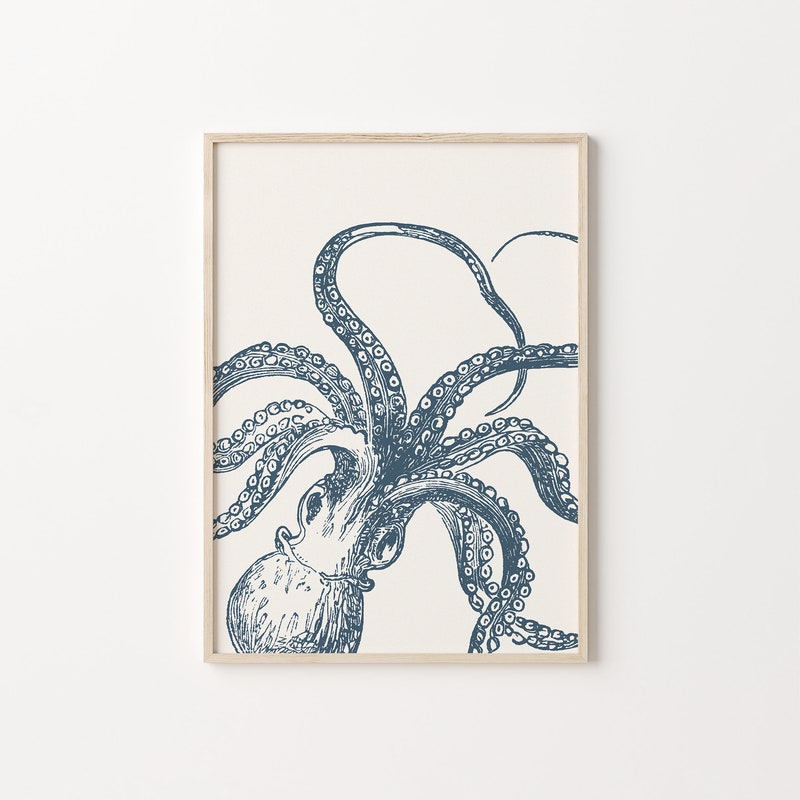 Octopus Print - Etsy