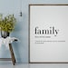 Family Definition Print, Family Wall Art, Definition Poster, Funny ...