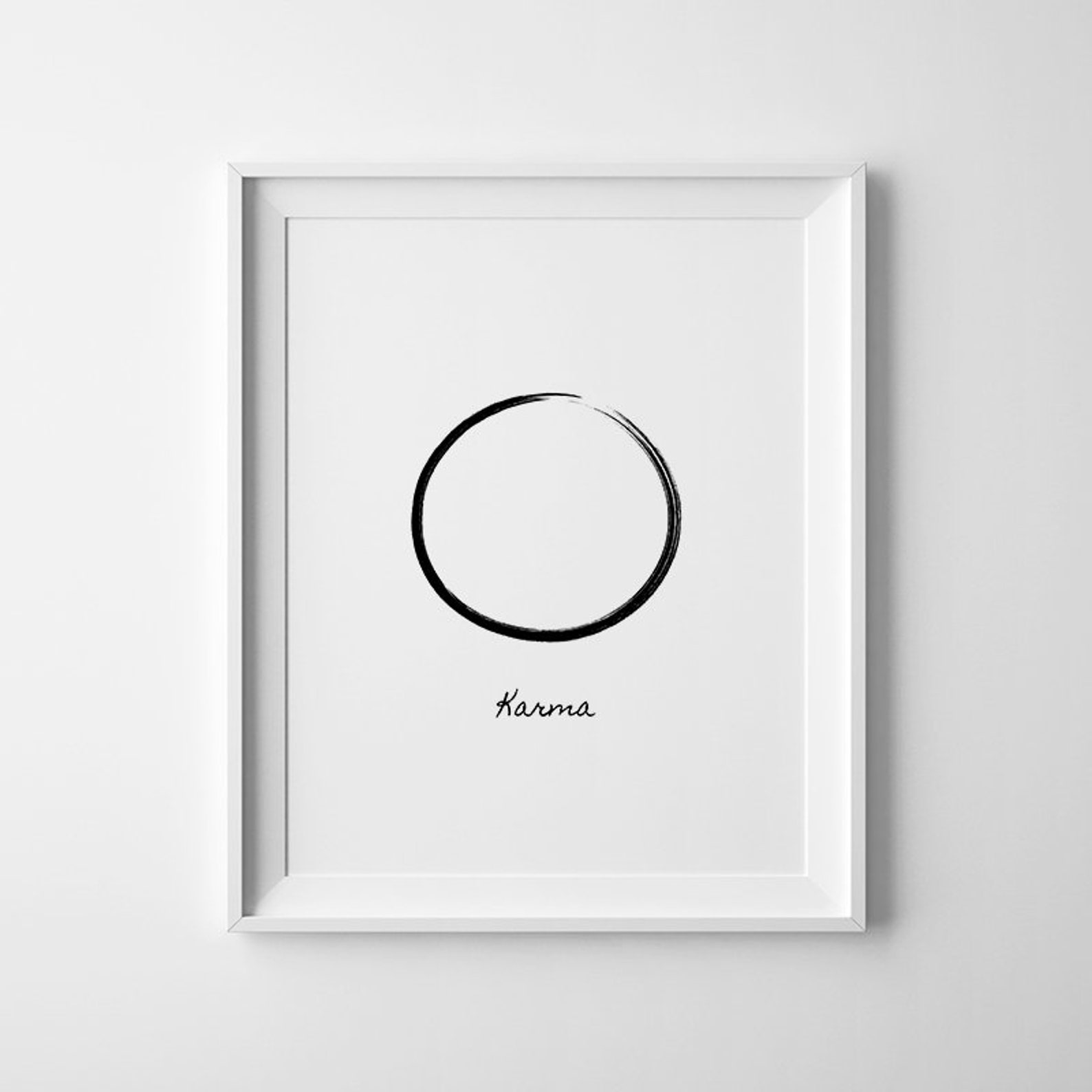 Karma Poster Quote Wall Art Yoga Print Poster Scandinavian - Etsy