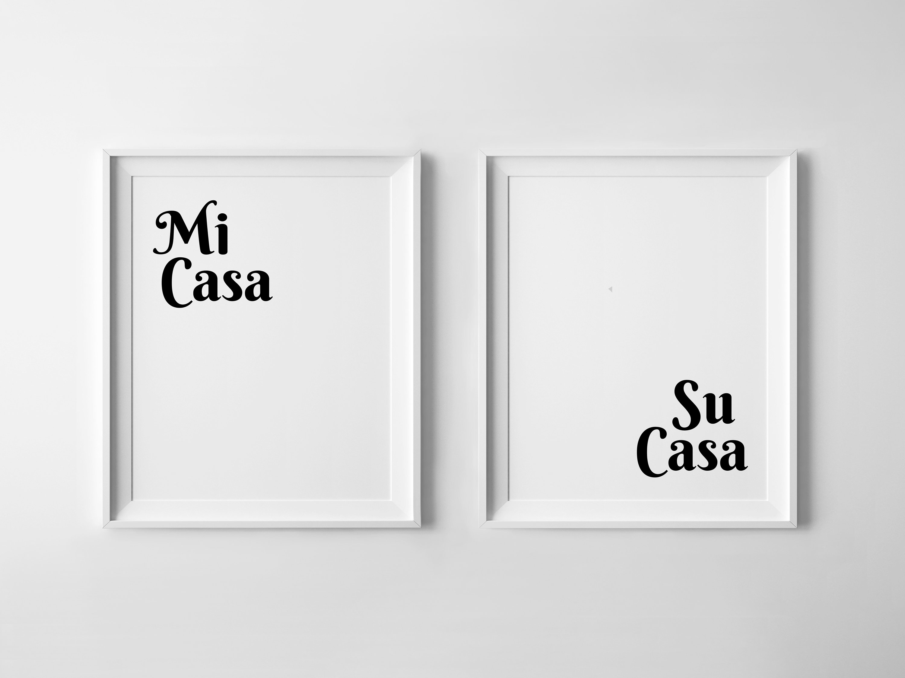 Printable Wall Art Set Of 2 Prints Mi Casa Su Casa Digital | Etsy