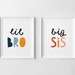 Set of 2 Downloadable Prints Lil Bro Big Sis Playroom Wall - Etsy