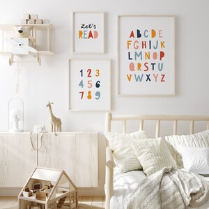 Alphabet Poster, ABC Print, Printable Wall Art, Kids Room Art ...