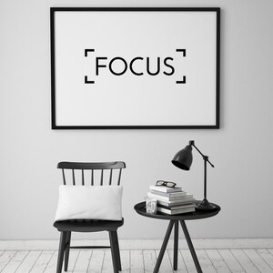 Motivational Print, Focus Wall Decor, Office Motivation Wall Art ...
