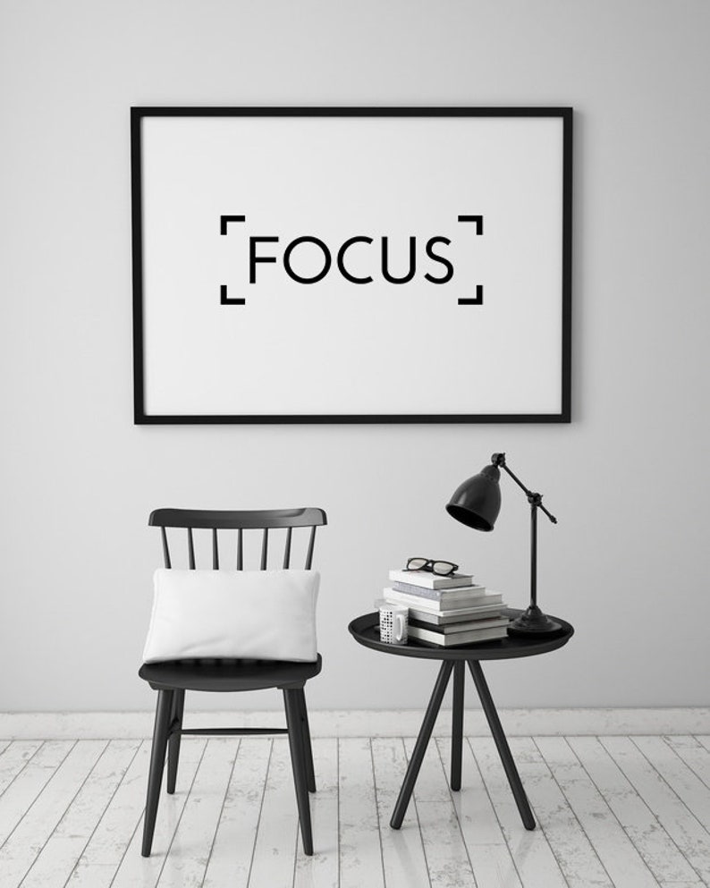 Motivational Print Focus Wall Decor Office Motivation Wall - Etsy