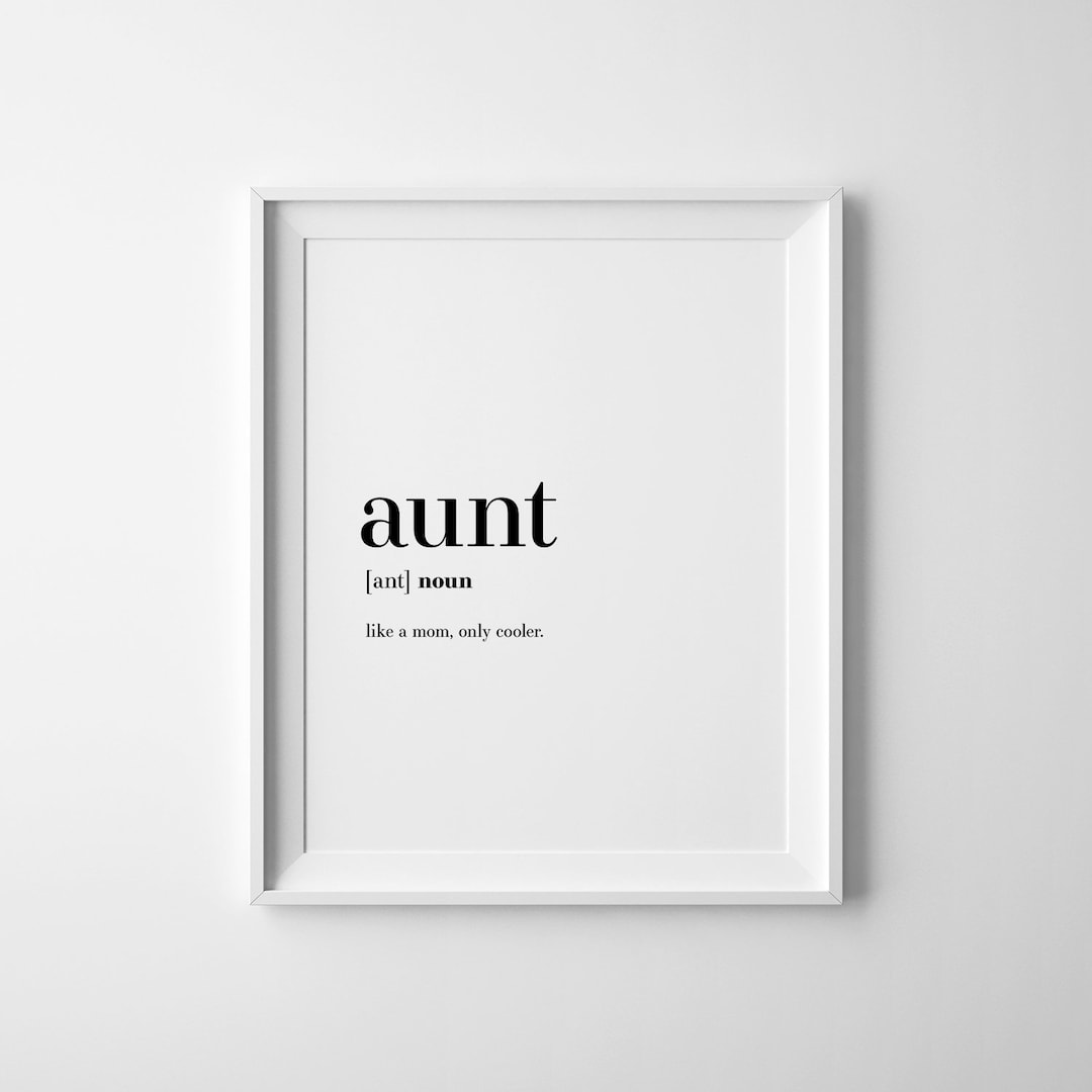 Aunt Gift, Aunt Definition, Aunt to Be Gift, Printable Definition, Best ...