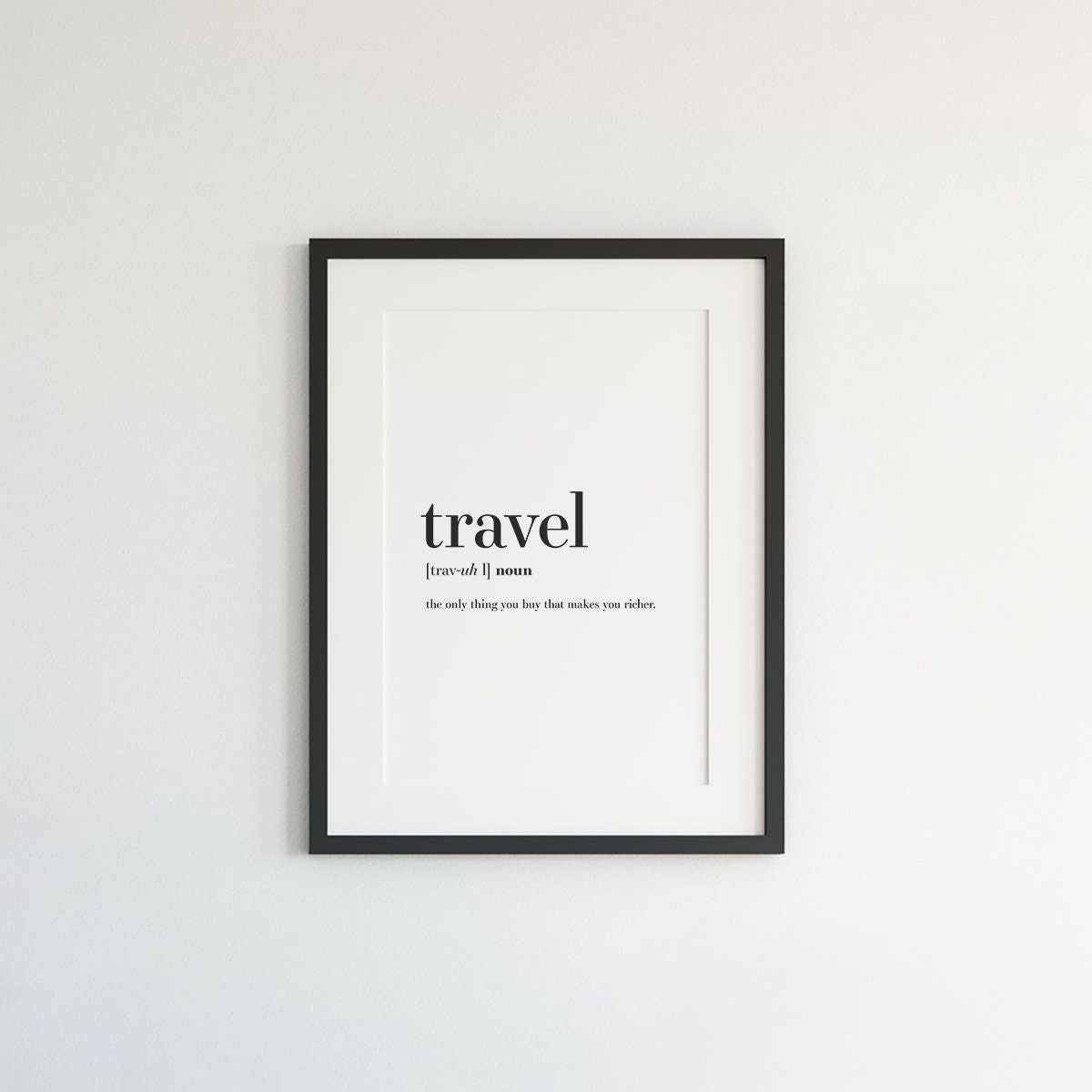 Travel Definition, Printable Wall Art, Wanderlust Print, Digital ...