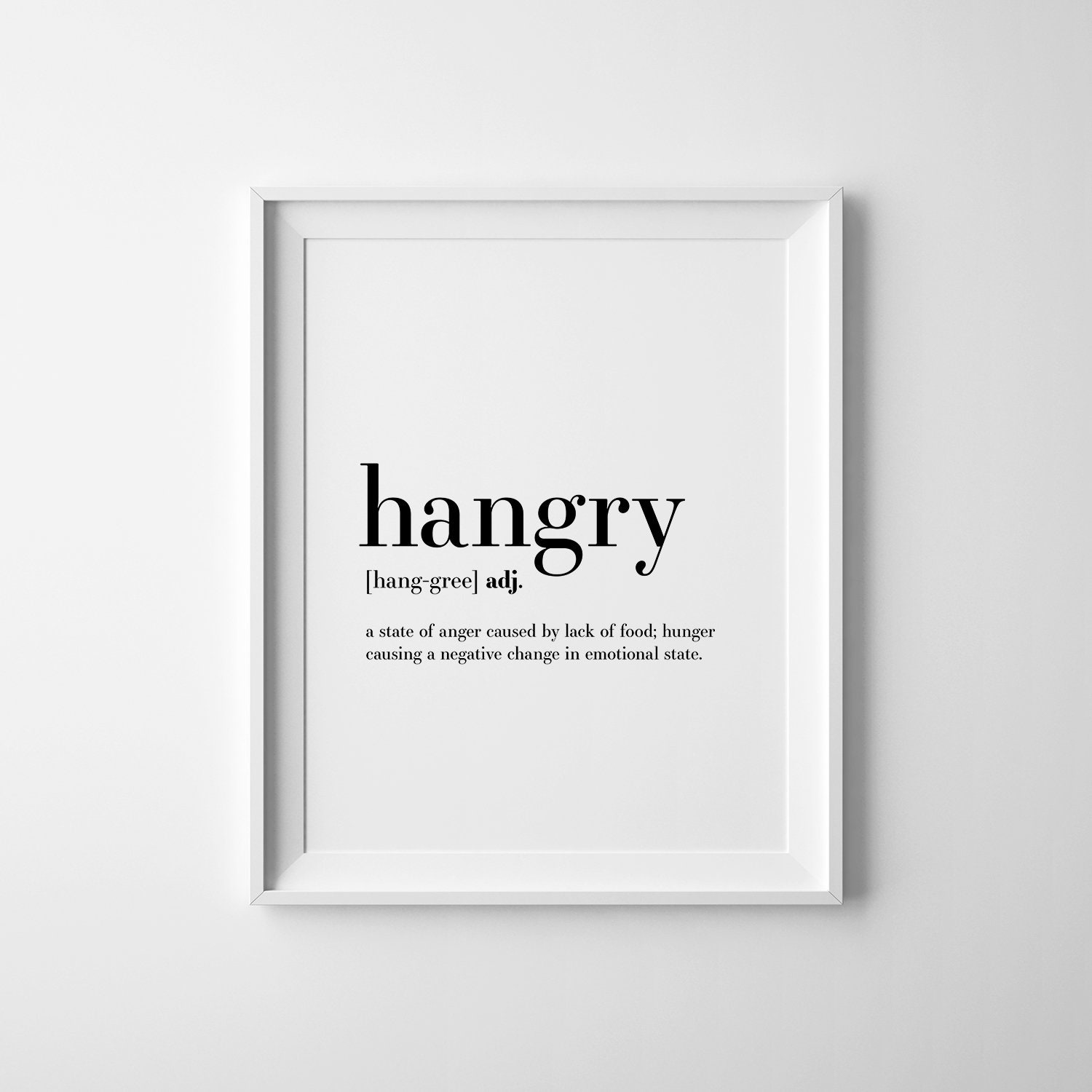 Hangry Sign Kitchen Wall Decor Definition Poster Hangry - Etsy UK