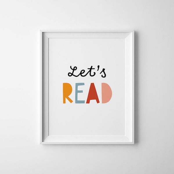 Lets Read Sign - Etsy