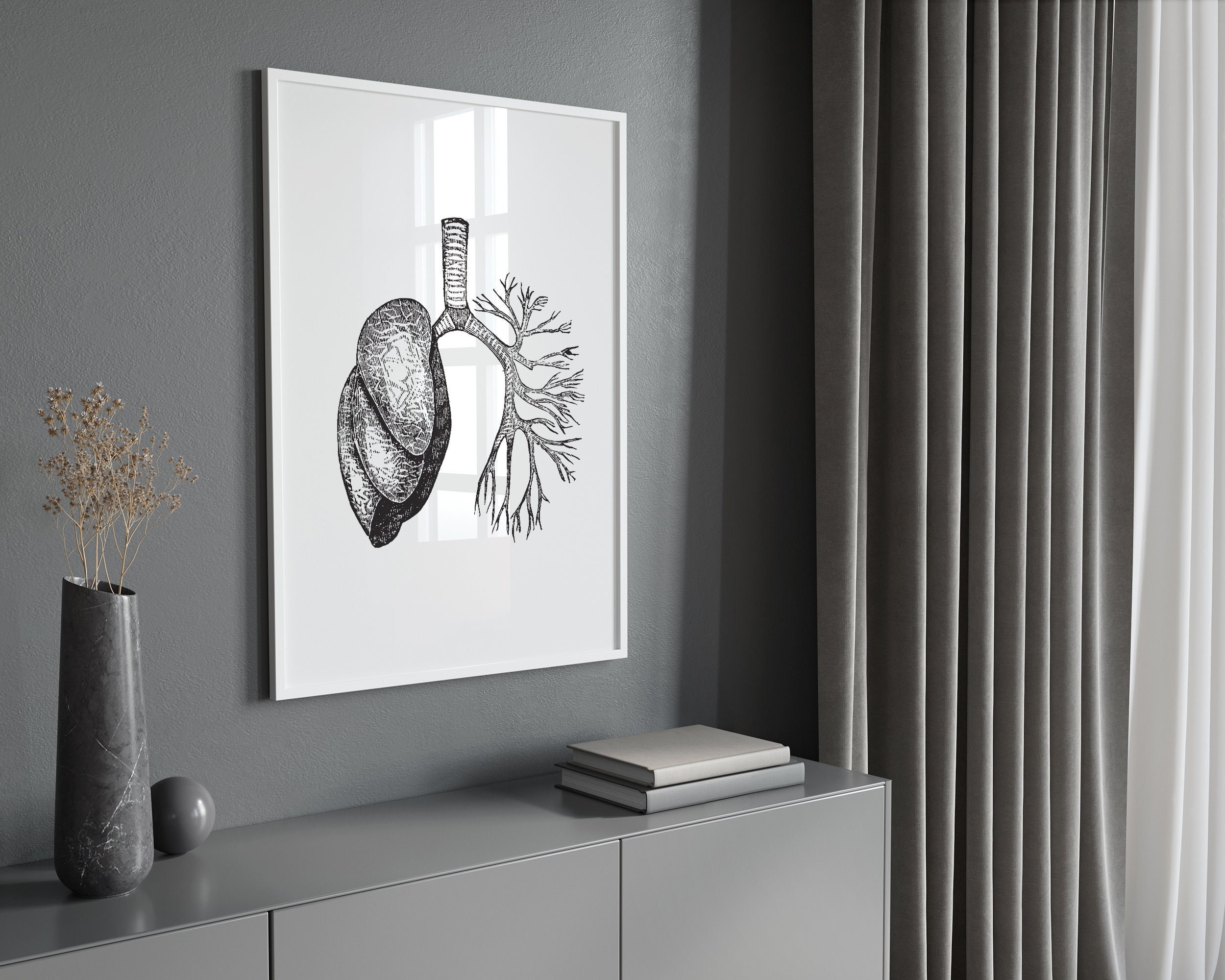 Lungs Anatomy Digital Print Anatomical Art Human Anatomy - Etsy