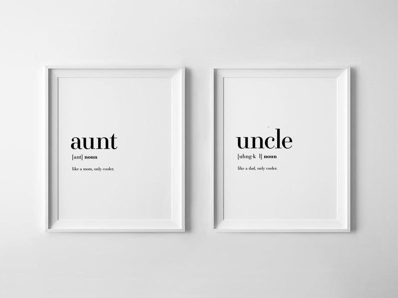 Aunt Gift Aunt Definition Aunt to Be Gift Printable | Etsy