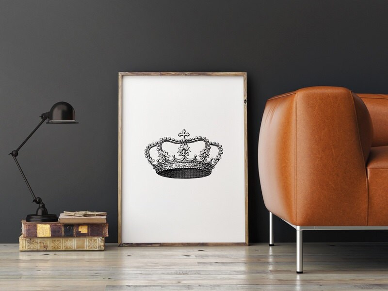Queen Crown Print Queen Poster Queen Art Girls Bedroom - Etsy