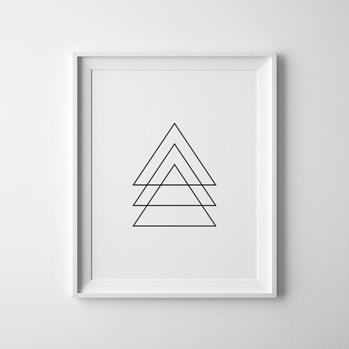 Geometric Art Triangle Prints Triangle Art Modern Print - Etsy