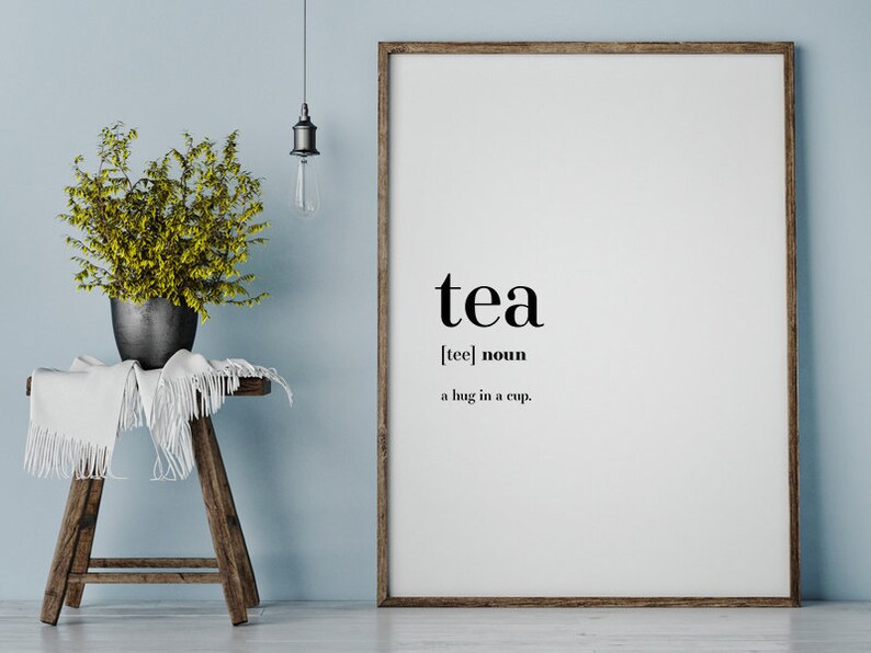 Tea Poster, Tea Definition, Wall Decor, Tea Lover Gift, Definition ...