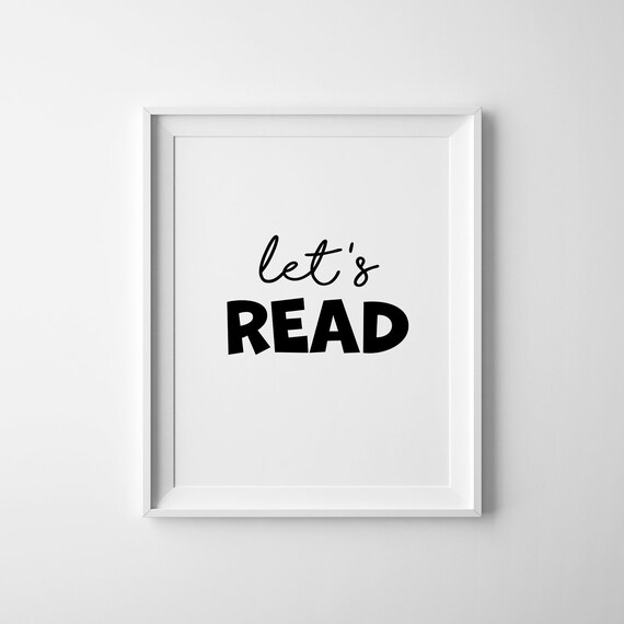 Let's Read Printable Educational Wall Art Homeschool | Etsy Canada