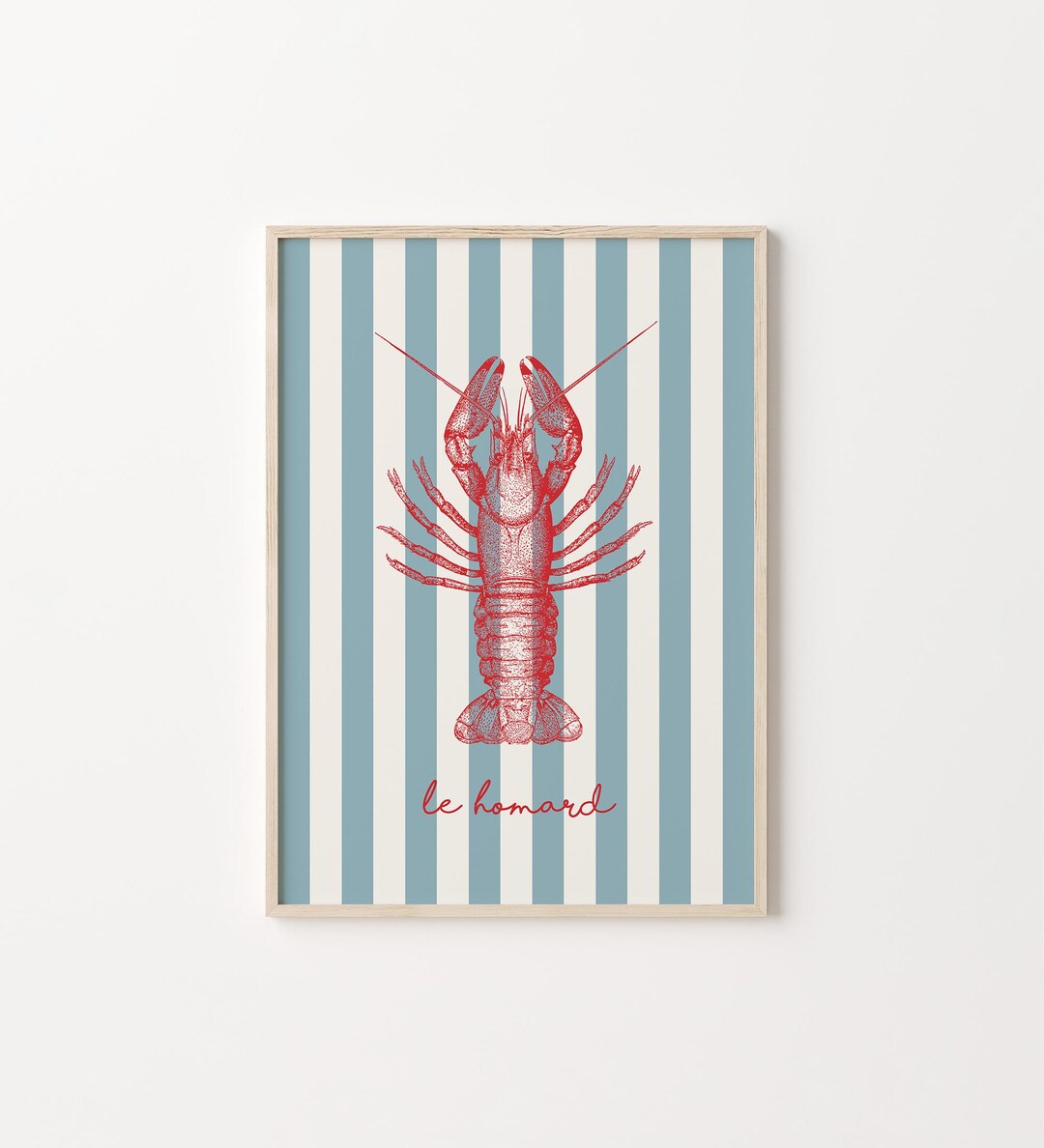 Lobster Wall Art, Parisian Art Print, Le Homard Poster, Digital Art ...