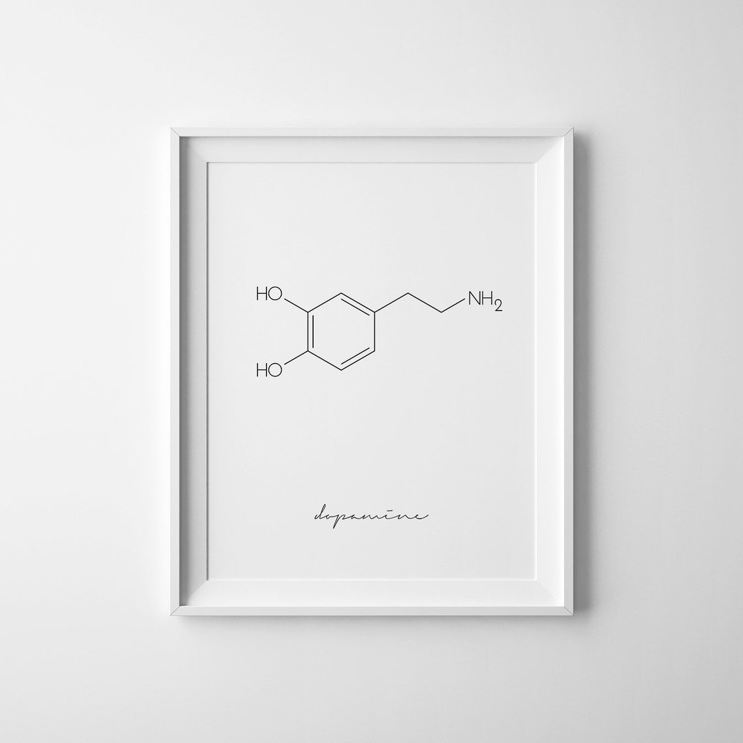 Dopamine Poster, Good Vibes Molecule, Dopamine Wall Art, Molecule Print ...