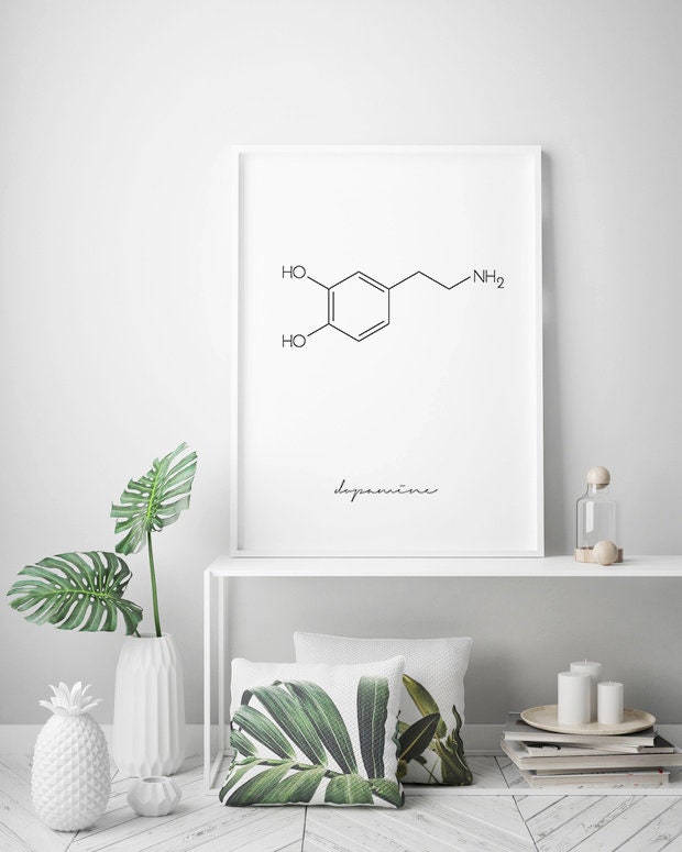 Dopamine Poster Good Vibes Molecule Dopamine Wall Art - Etsy