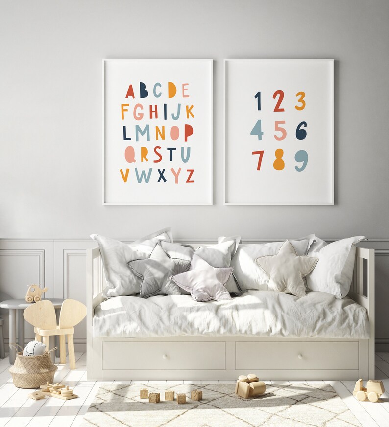 Alphabet Poster, ABC Print, Printable Wall Art, Kids Room Art ...