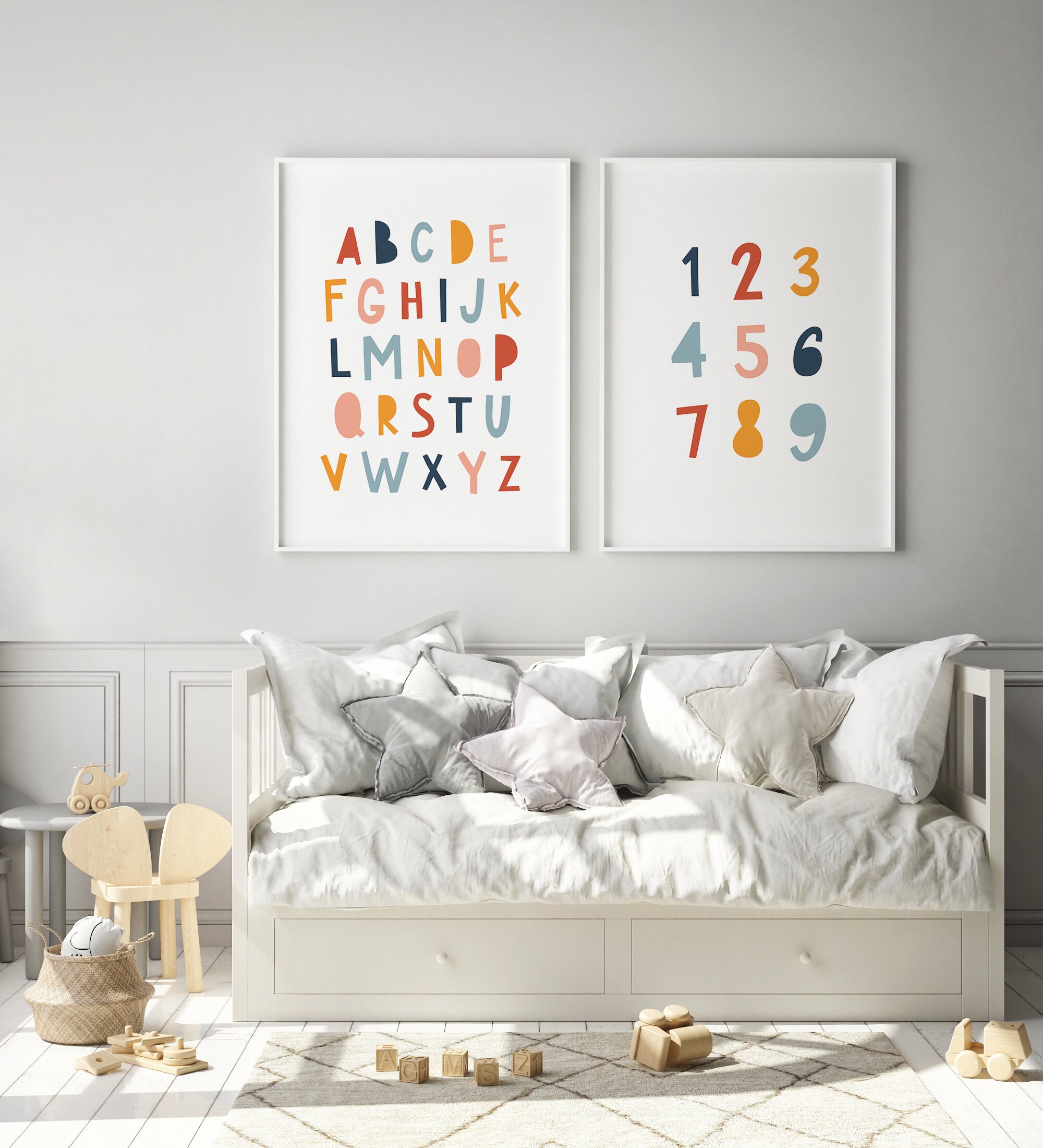 Alphabet Poster, ABC Print, Printable Wall Art, Kids Room Art ...