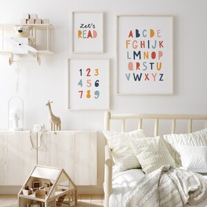 Let's Read Sign, Educational Wall Art for Kids, Homeschool Decor ...