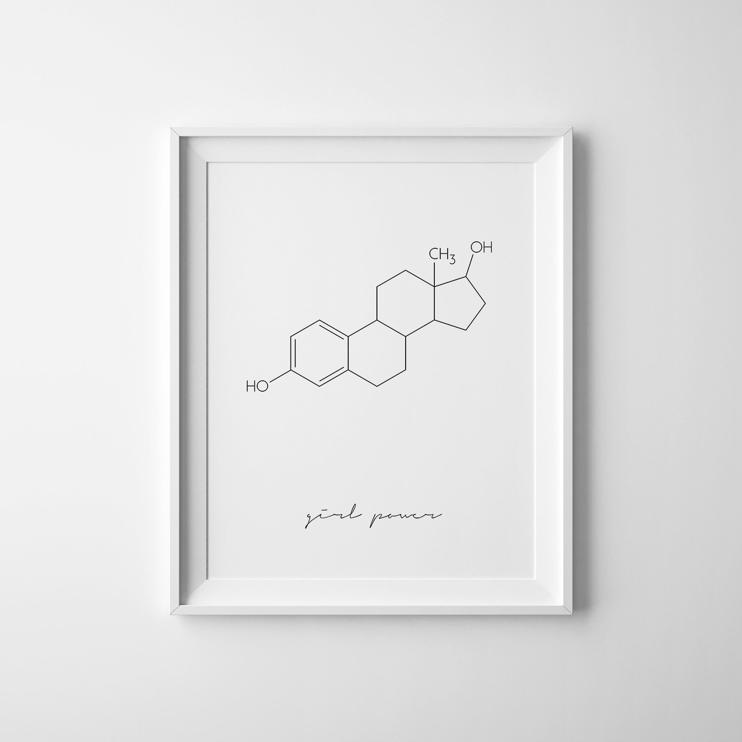 Estrogen Molecule, Girl Power Print, Woman Empowerment, Molecule Decor ...