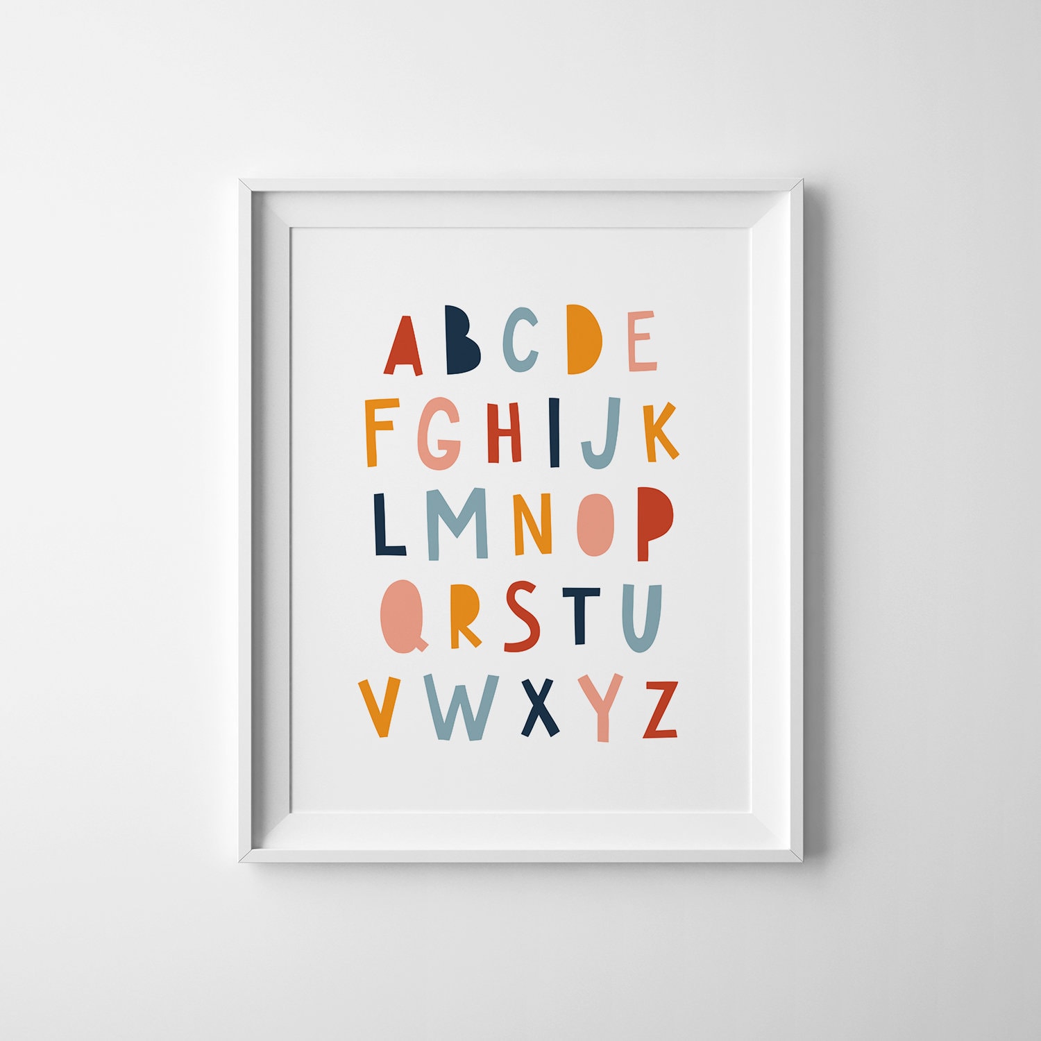 Alphabet Poster, ABC Print, Printable Wall Art, Kids Room Art ...