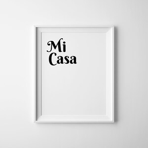 Printable Wall Art, Set of 2 Prints, Mi Casa Su Casa Digital Print ...