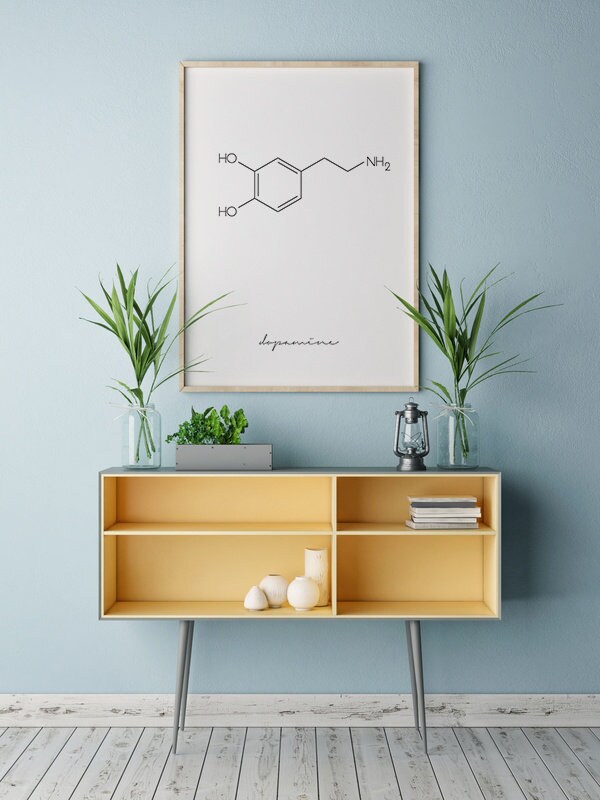 Dopamine Poster Good Vibes Molecule Dopamine Wall Art - Etsy