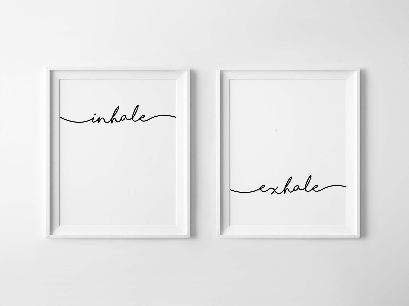 2 Piece Wall Art Inhale Exhale Prints Boho Wall Decor Home - Etsy