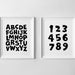 Alphabet Poster, Kids Wall Art, Black and White Printable, Letters for ...