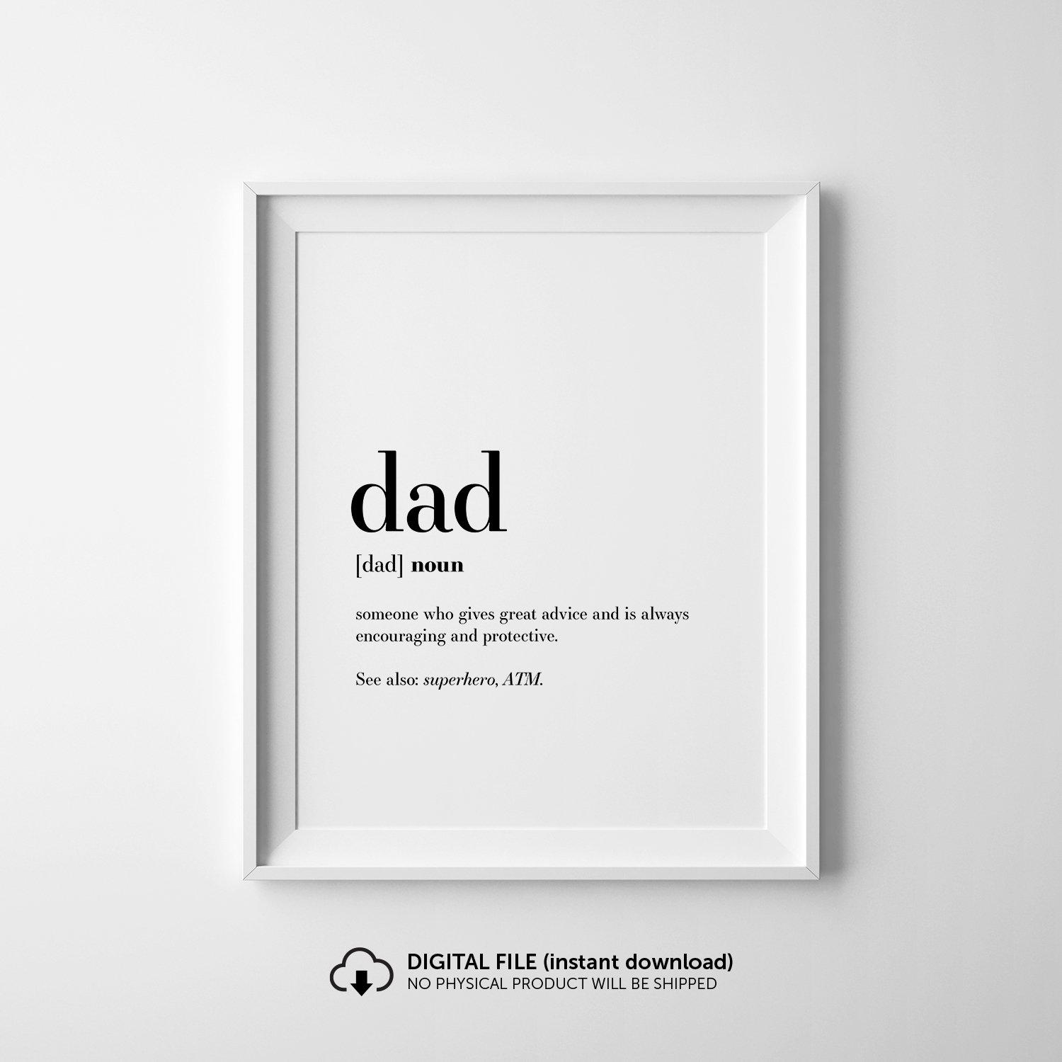 Dad Gift Dad Definition Fathers Day Gift Dad Christmas - Etsy