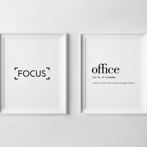 Motivational Print, Focus Wall Decor, Office Motivation Wall Art ...