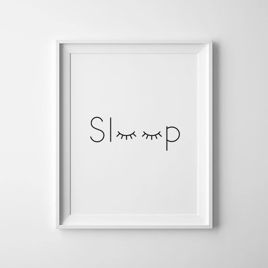 Sleep Print, Nursery Wall Art, Sleep Printable, Typography Poster ...