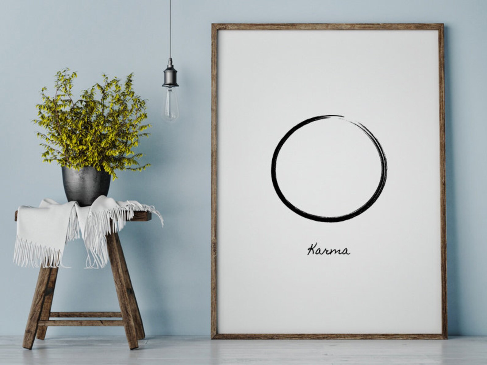 Karma Poster Quote Wall Art Yoga Print Poster Scandinavian - Etsy