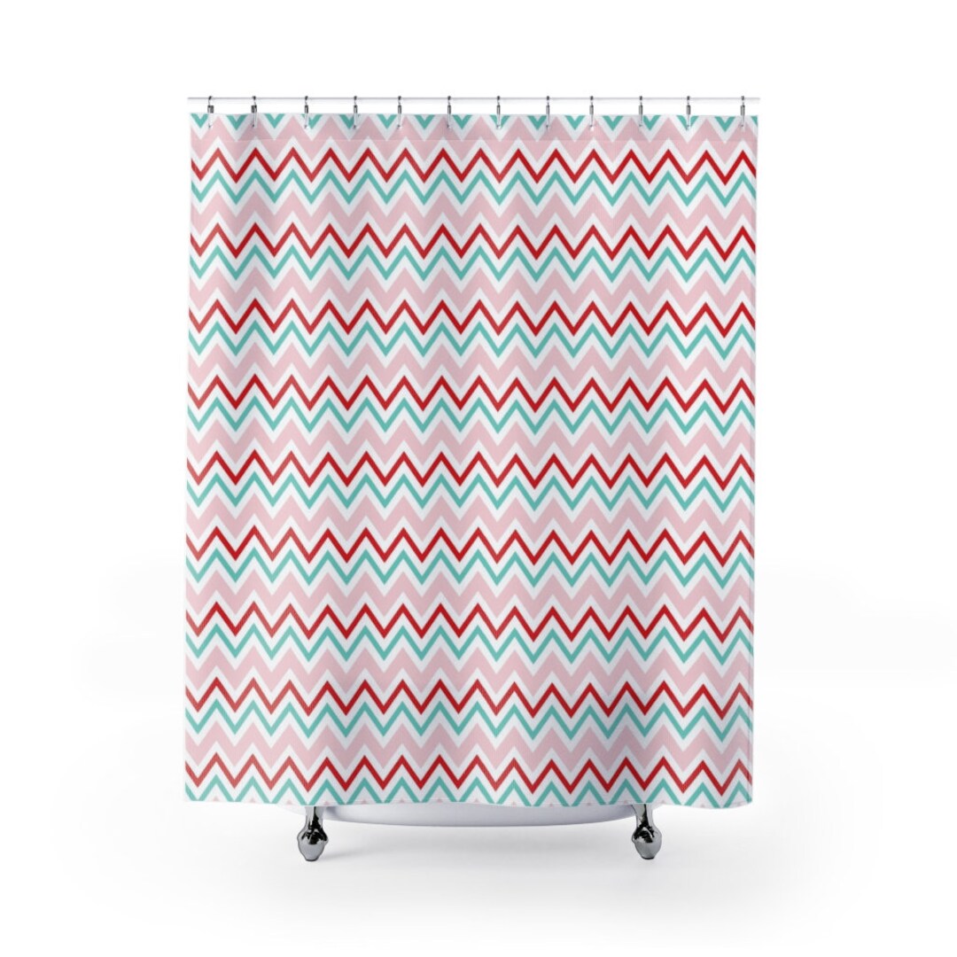 Peppermint Mocha Shower Curtain, Christmas Shower Curtain, Peppermint ...