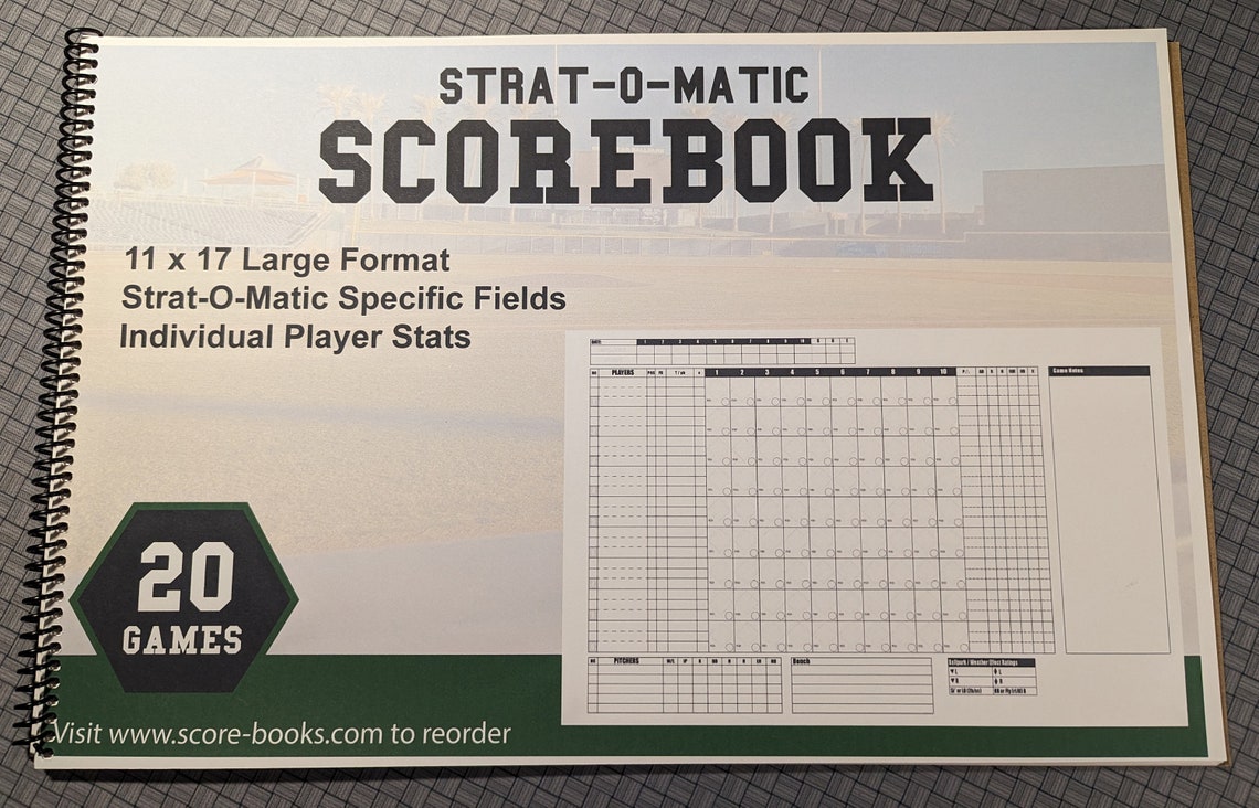 Strat-o-matic Baseball Large Format Score Book - Etsy