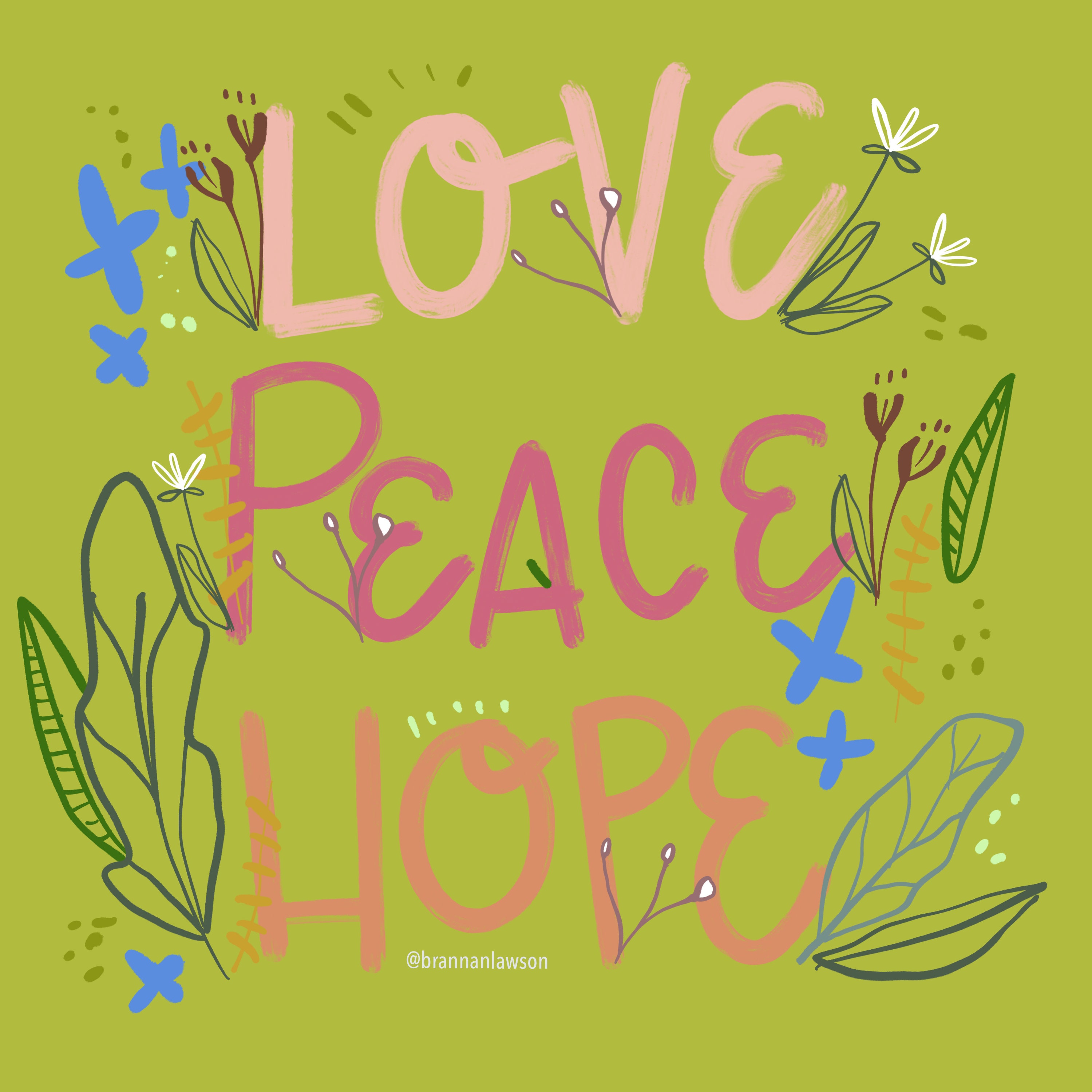 Love, Peace, Hope DIGITAL File - Etsy