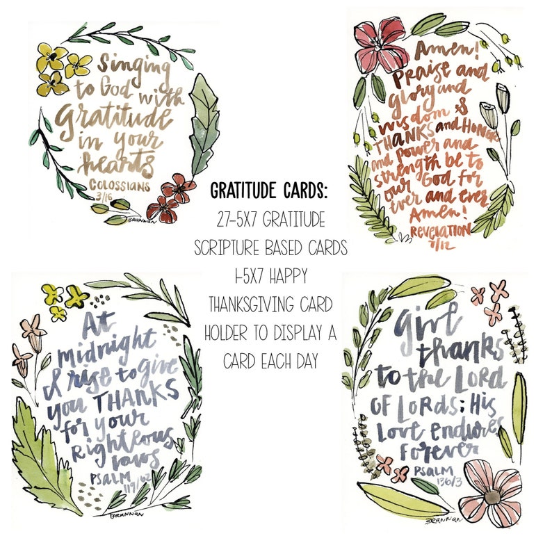 Scripture Gratitude Cards - Etsy