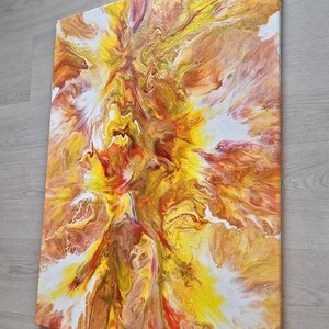 Large Acrylic Abstract Painting "merging Souls" 80x60cm Canvas - Gold ...