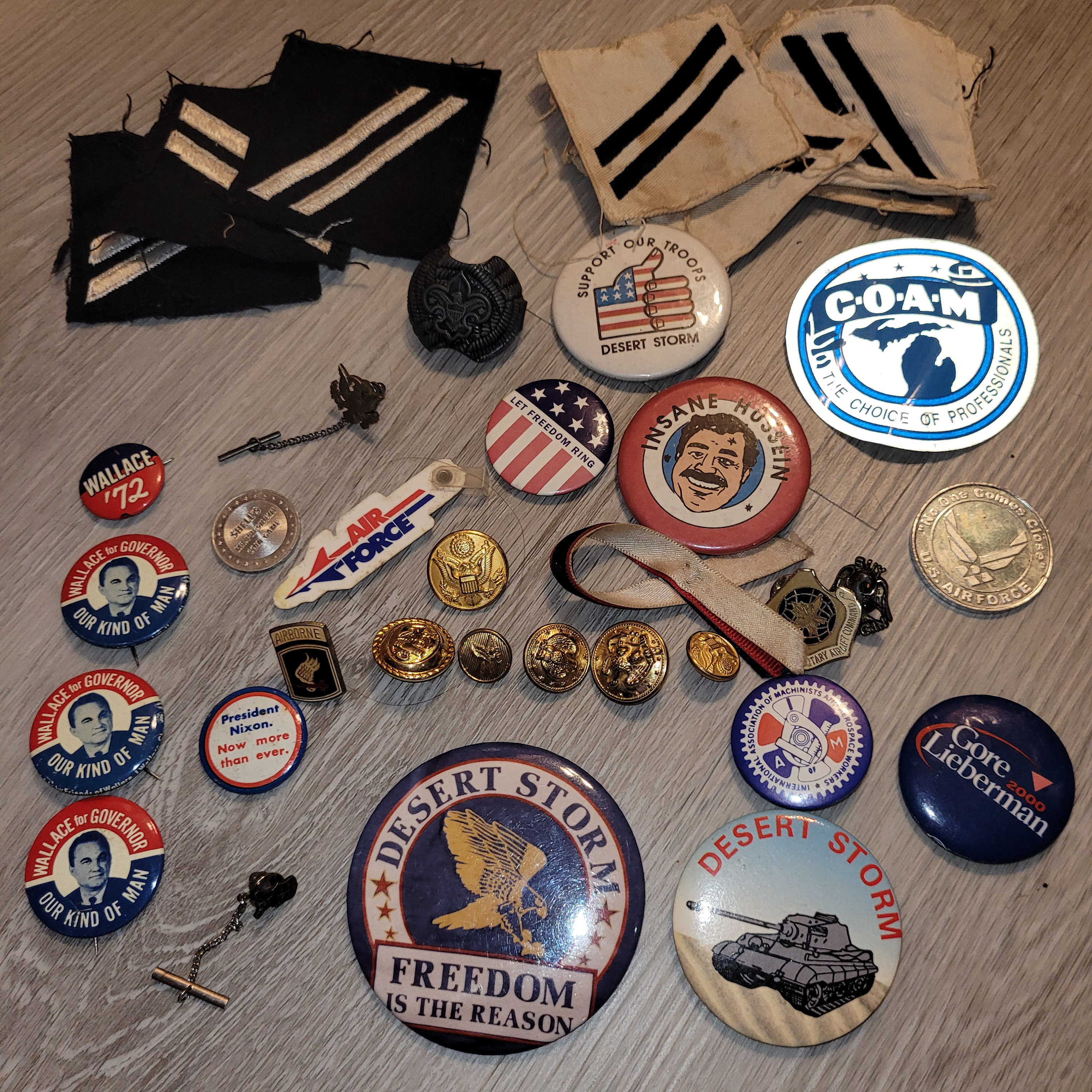 Lot of Vintage Military/ Election/ War Pins - Etsy