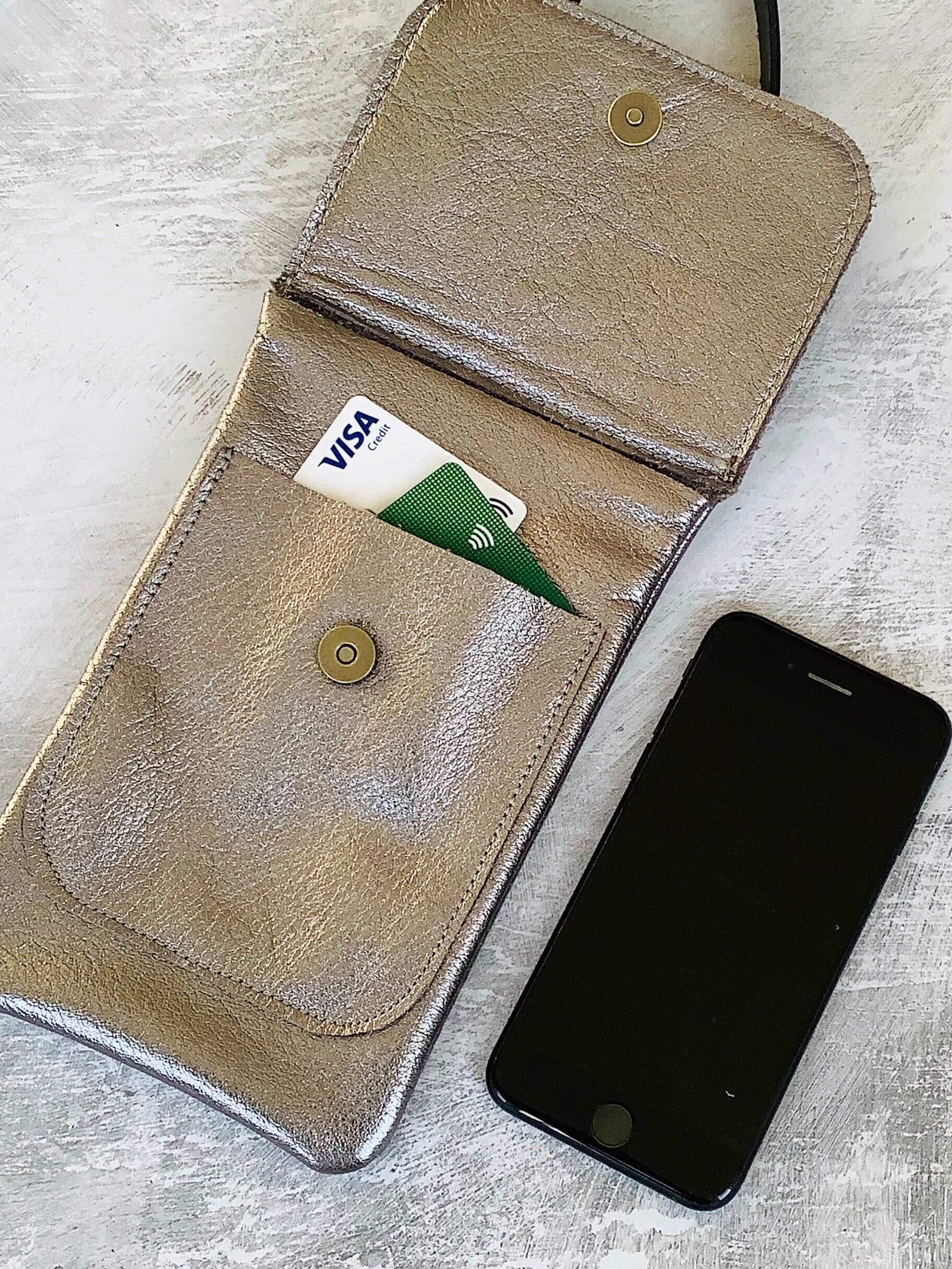 Leather Crossbody Smartphone Bag Iphone Travel Purse - Etsy UK