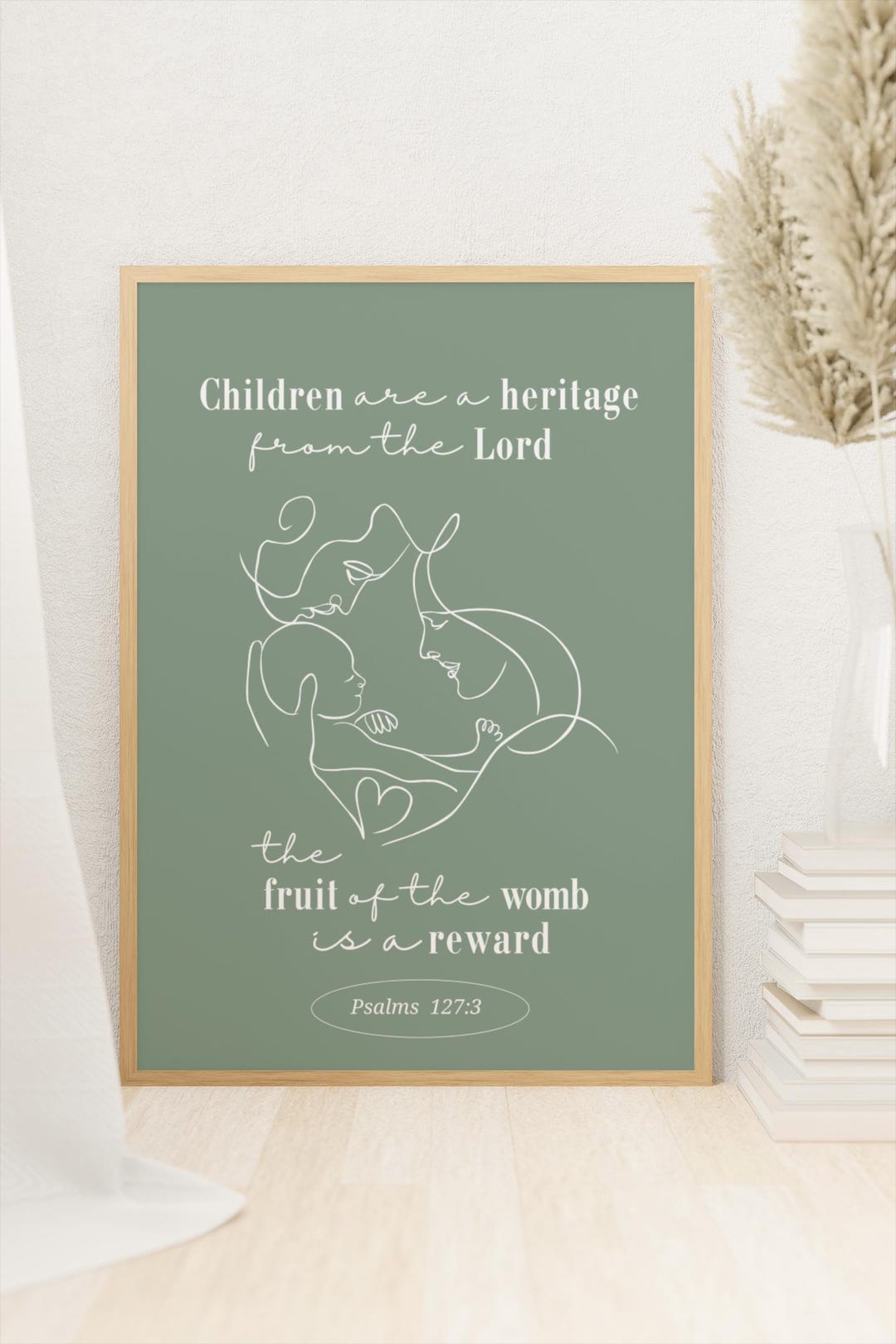Christian Wall Art - Psalms 127:3 Scripture - Children Are a Heritage ...
