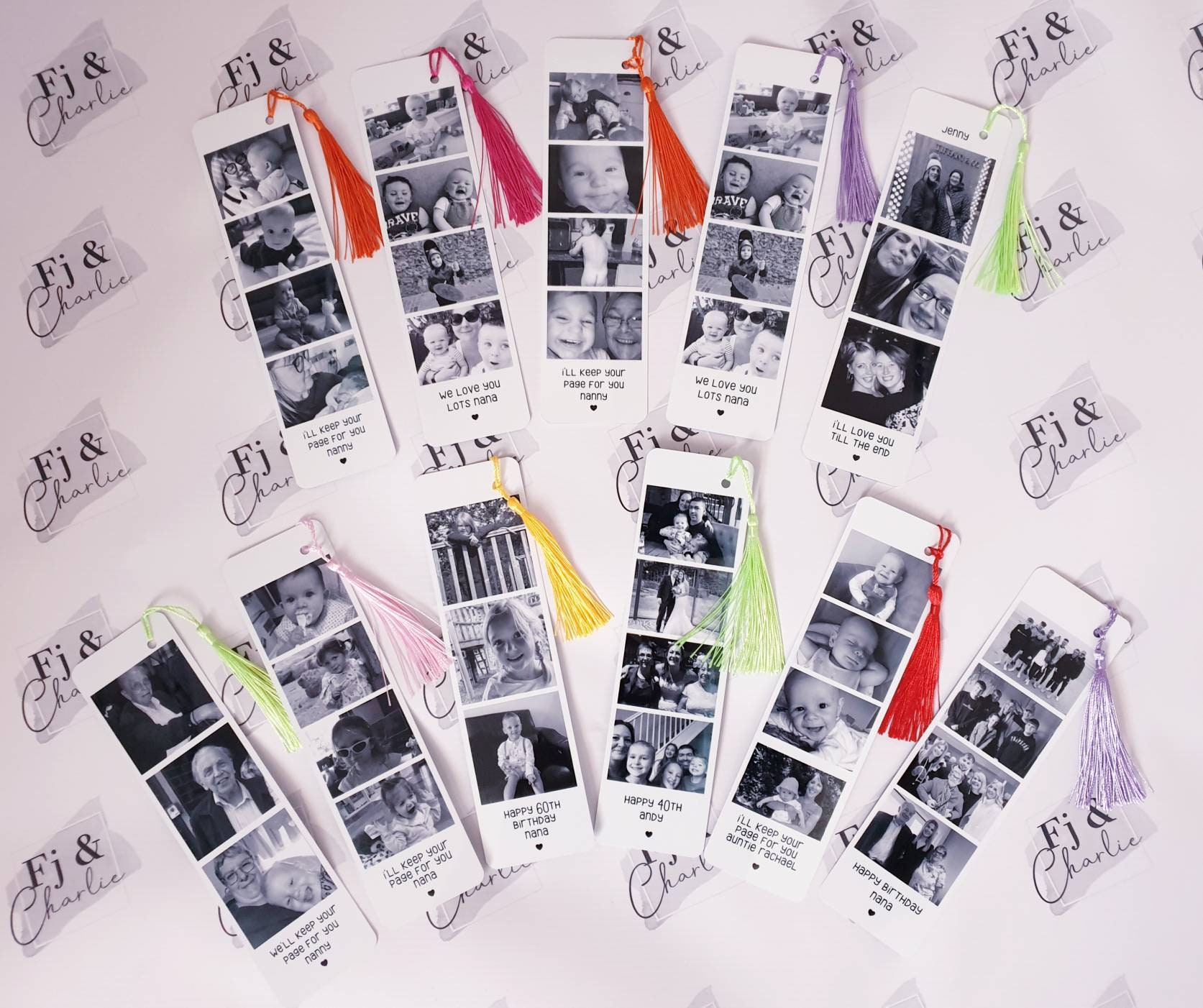 Personalised Metal Bookmark Photo Booth Bookmark Nana Gift - Etsy UK