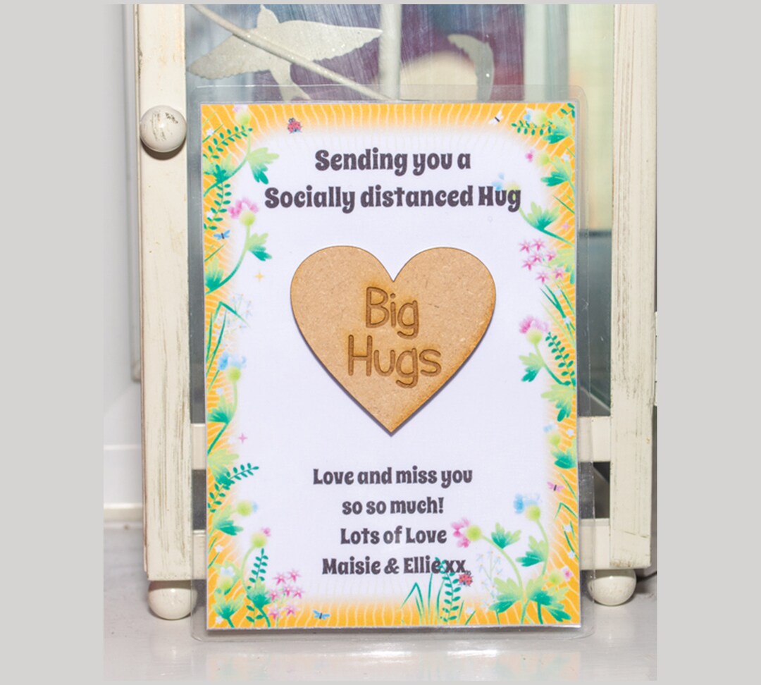 Personalised Social Distancing Hug Token - Etsy