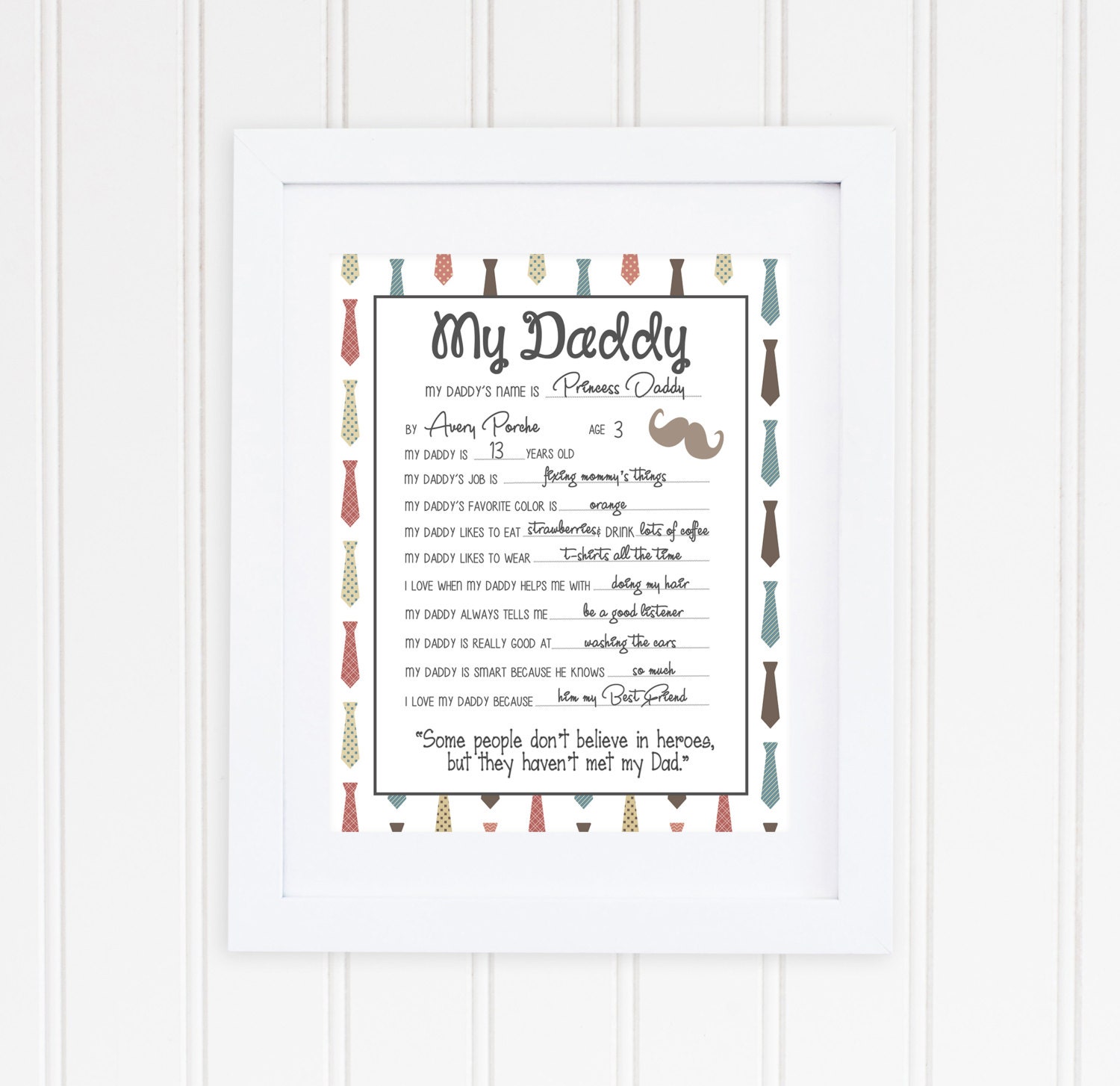 Ties All About My Daddy Printable Father's Day/dad's - Etsy