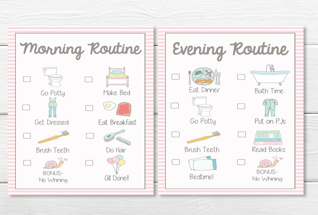 PRINTABLES DAILY Young Child/toddler Girls Chore Chart - Etsy
